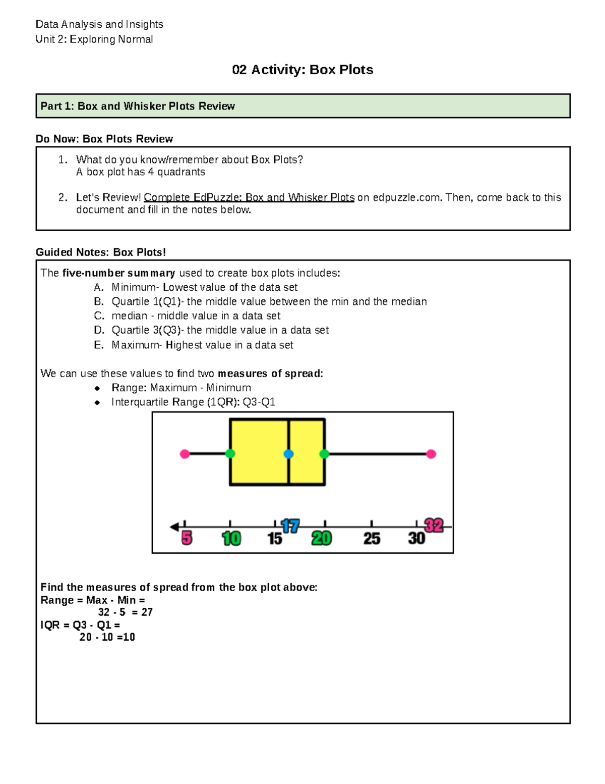 2 Box Plots - 0113 - 3603154 - Google Docs - Data Analysis and Insights ...