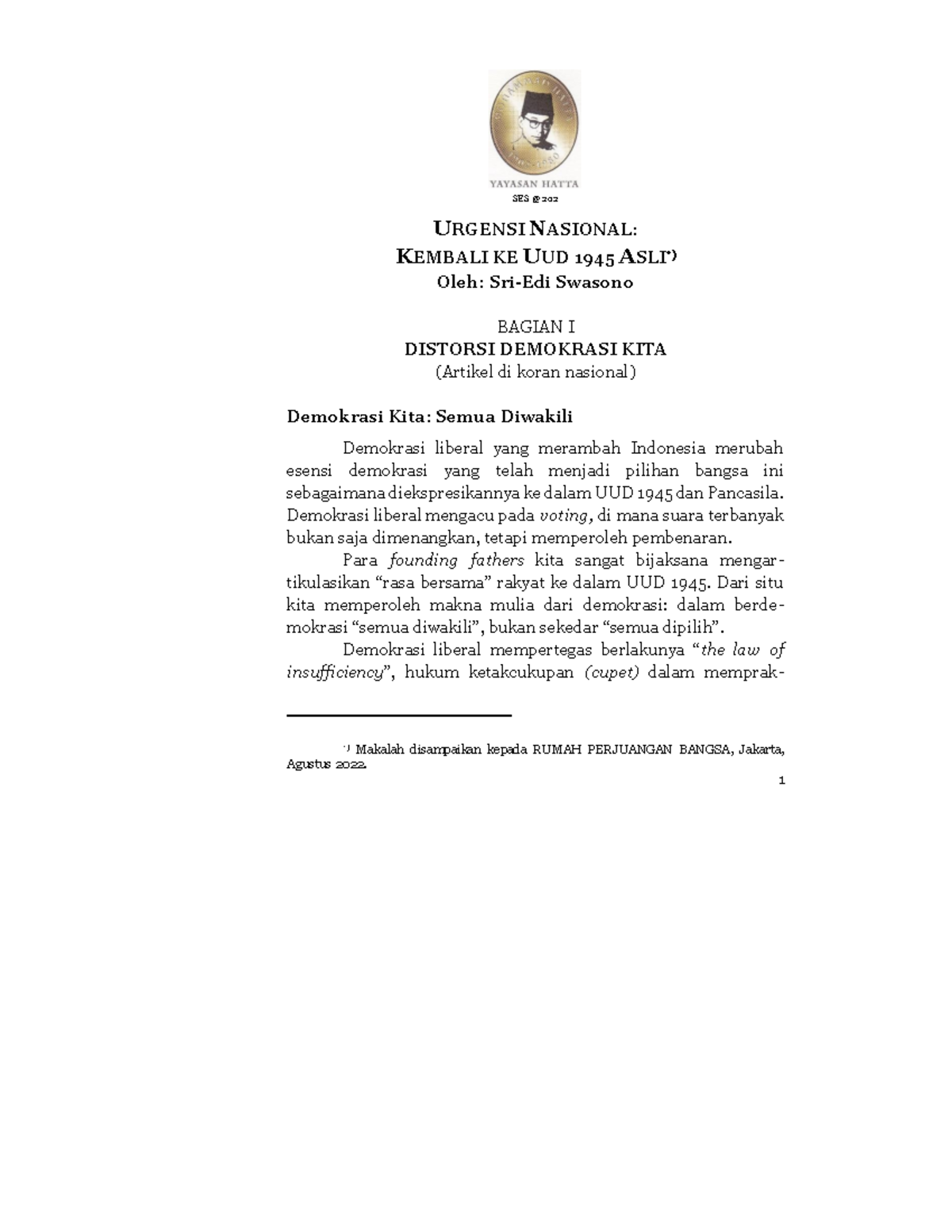 Teks Undang Undang Dasar 1945 Asli Homecare24