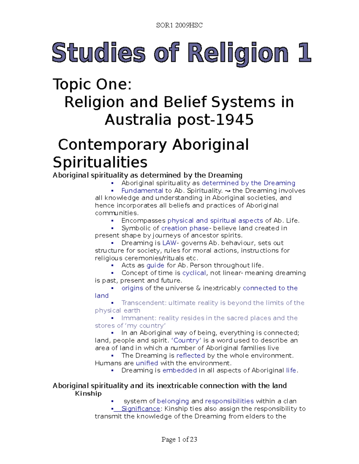 Studies of Religion Resources - Assessment Task - Religion and Belief ...