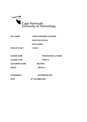 PSW Lesson Plan 1 - CPUT: Intermediate Phase Teaching Practice Lesson ...