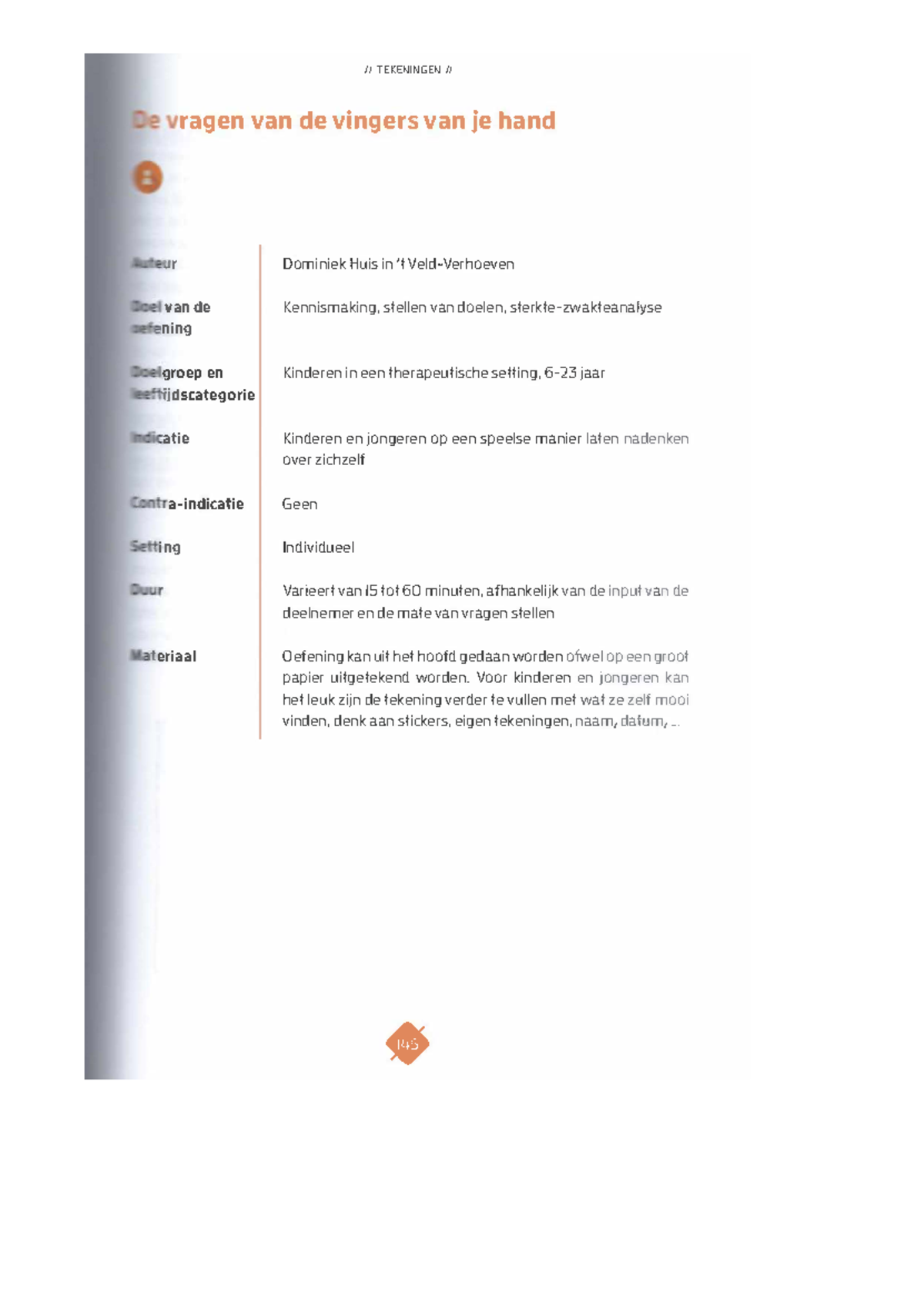 Methodiek De vragen van de vingers van je hand - .. // TEKENINGEN ...