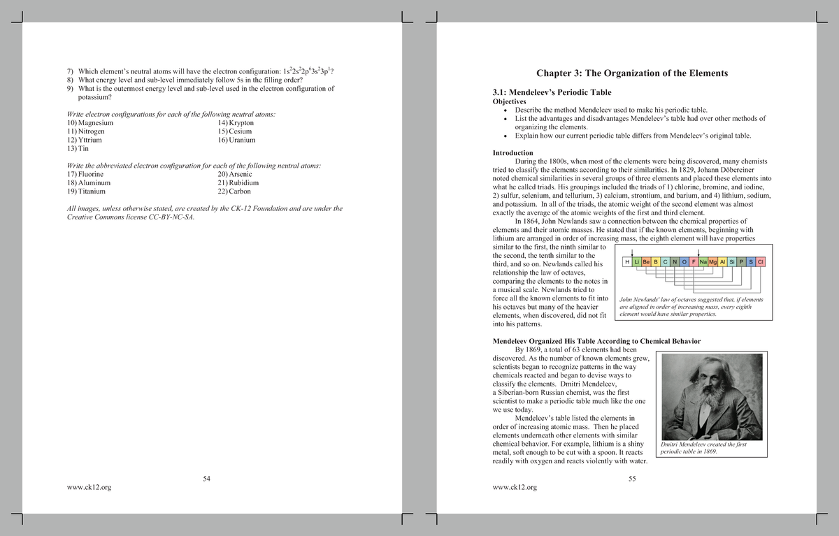 Chemistry-10 - Chemistry - 54 ck12 Which element’s neutral atoms will ...