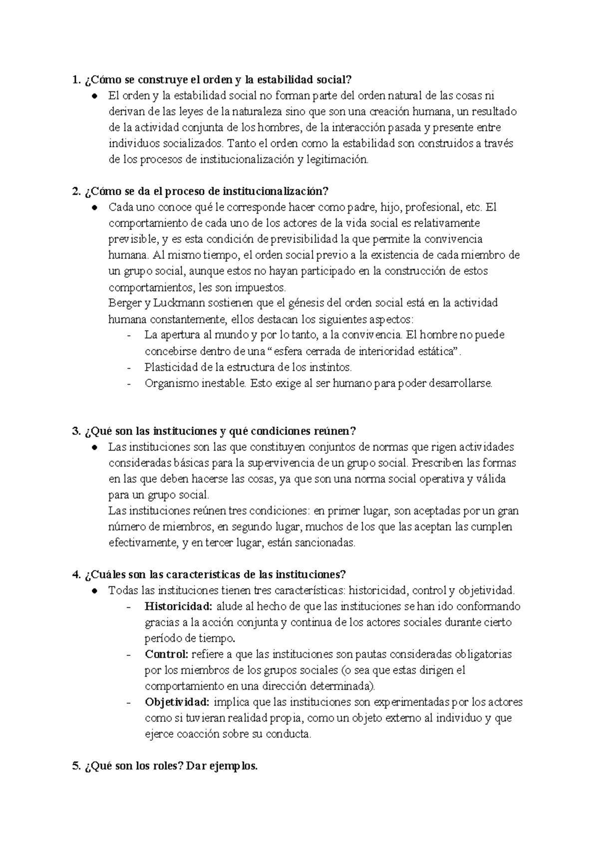 Tp 1 Sociología - ¿Cómo se construye el orden y la estabilidad social ...