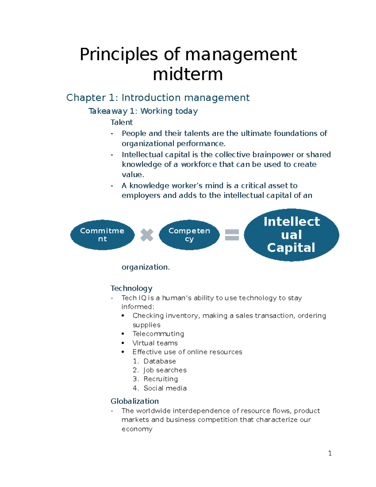 Principles of management mid-term - Principles of management midterm ...