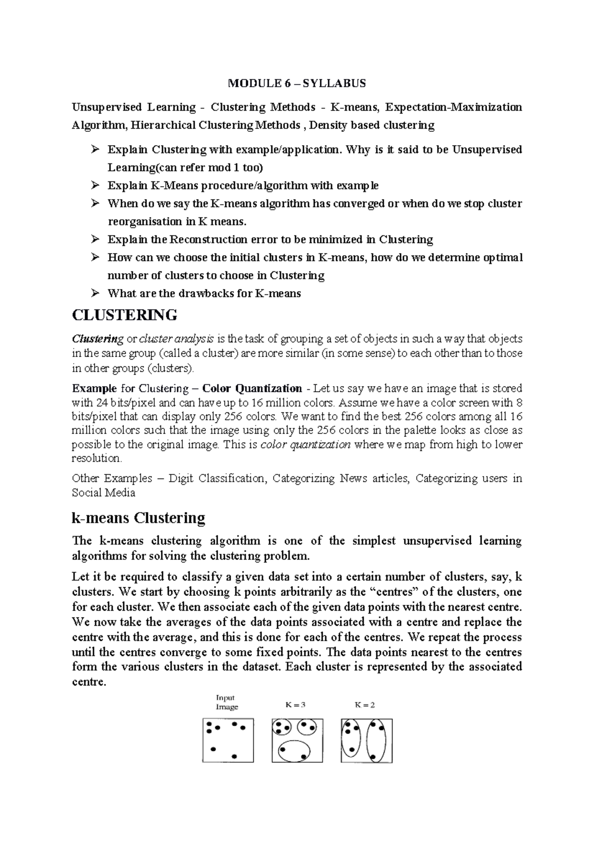 Machine Learning Module 6 - Prepared By Abin Philip, Asst Prof, Toc H ...