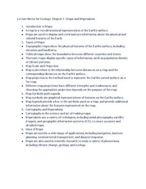 Geo 6 - Notes for geography chapter 6 - Lecture Notes for Geology ...
