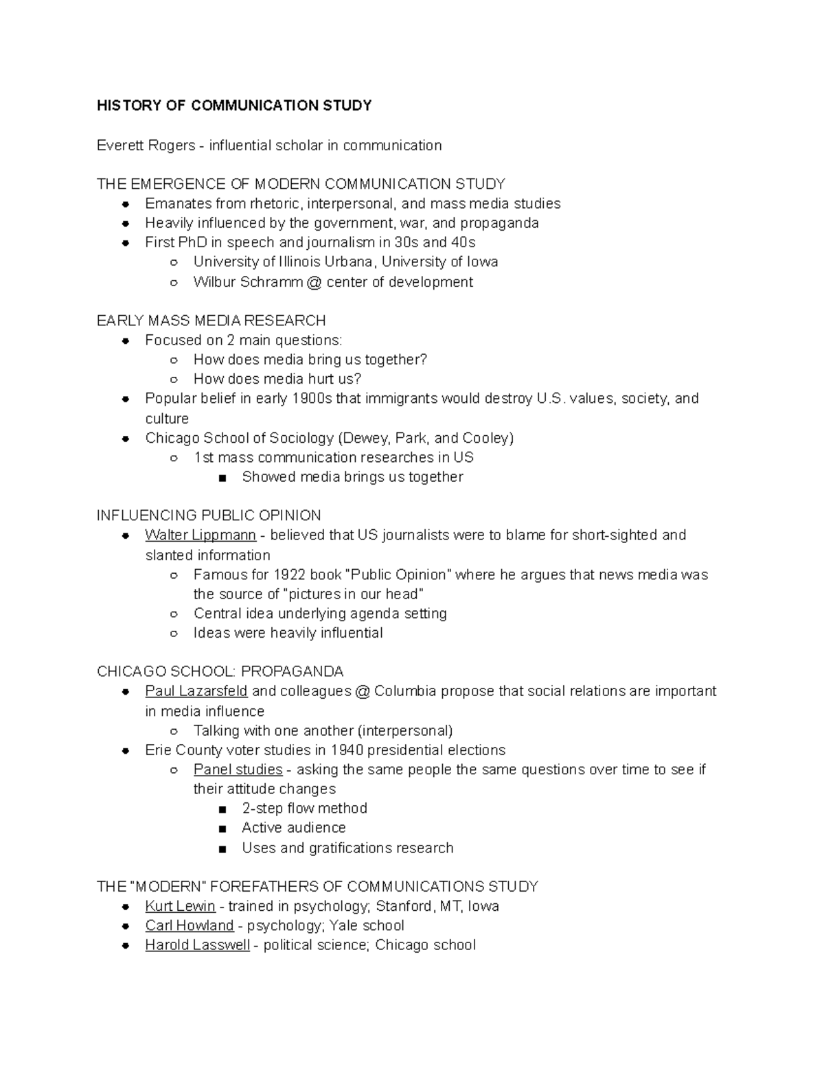 COM 101 Notes 3 - History OF Communication Study - HISTORY OF ...