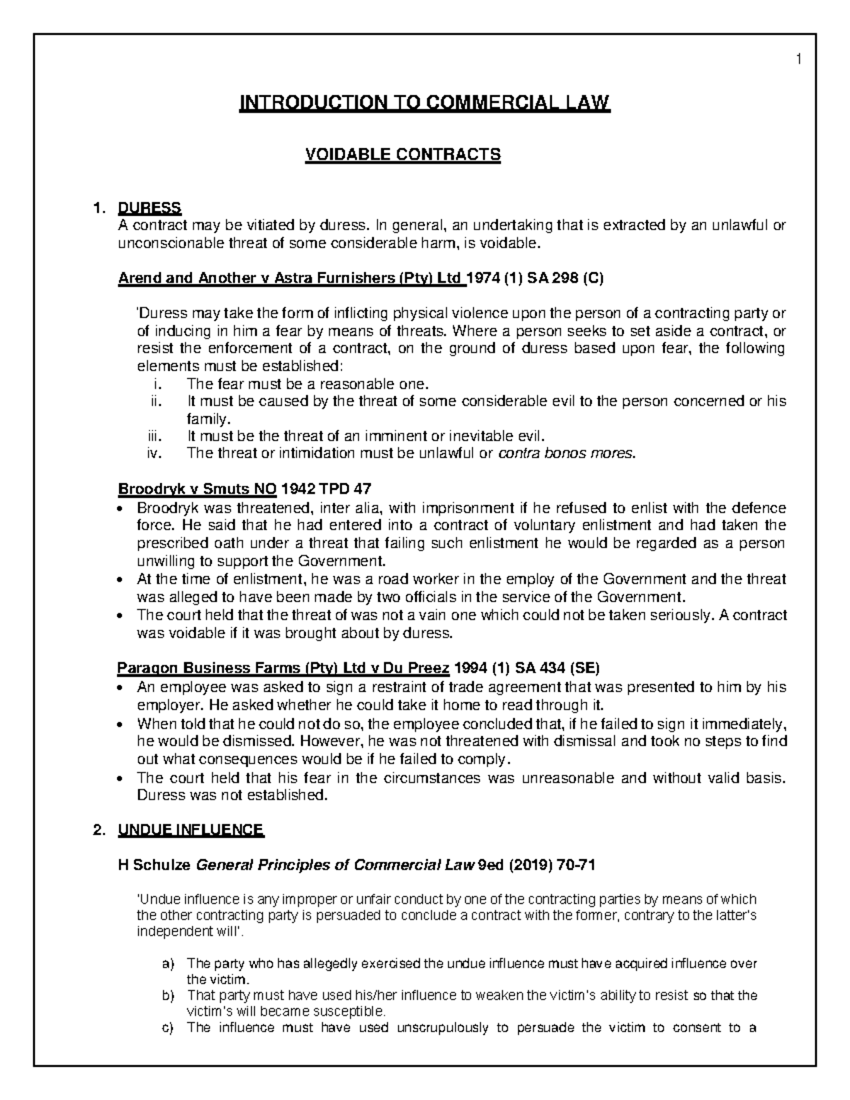 Voidable Contracts - INTRODUCTION TO COMMERCIAL LAW VOIDABLE CONTRACTS ...
