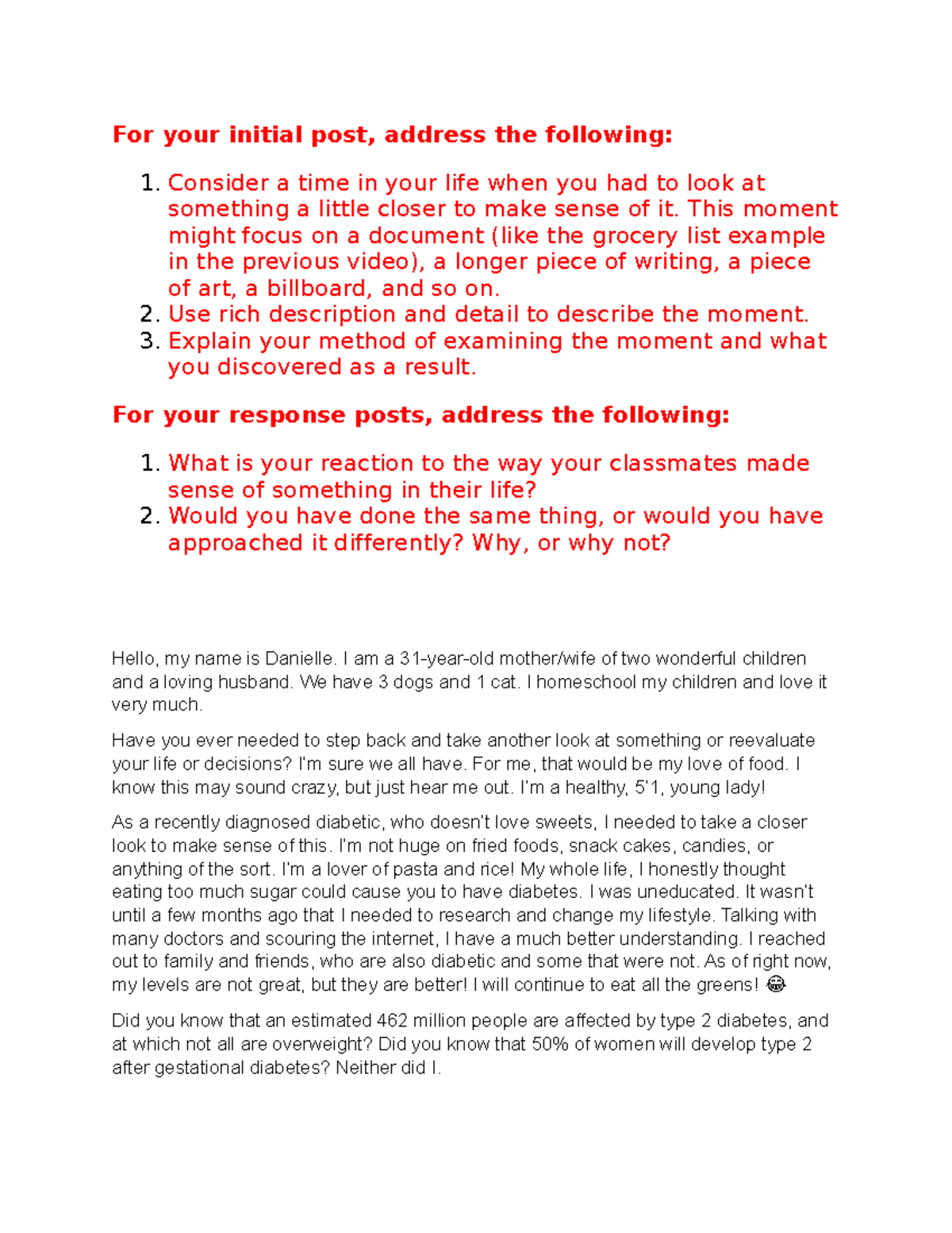 ENG-122 1-2 Discussion - For your initial post, address the following ...