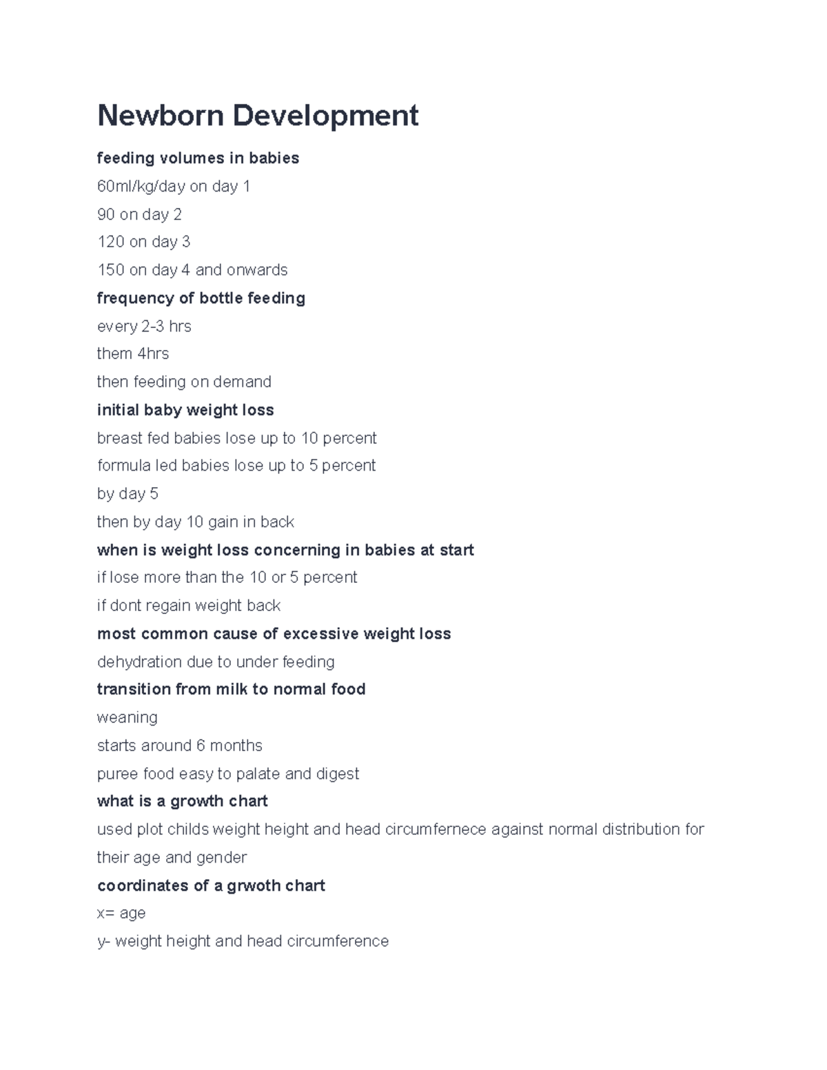 Newborn Development - Maternal And Child Health Nursing - Newborn ...