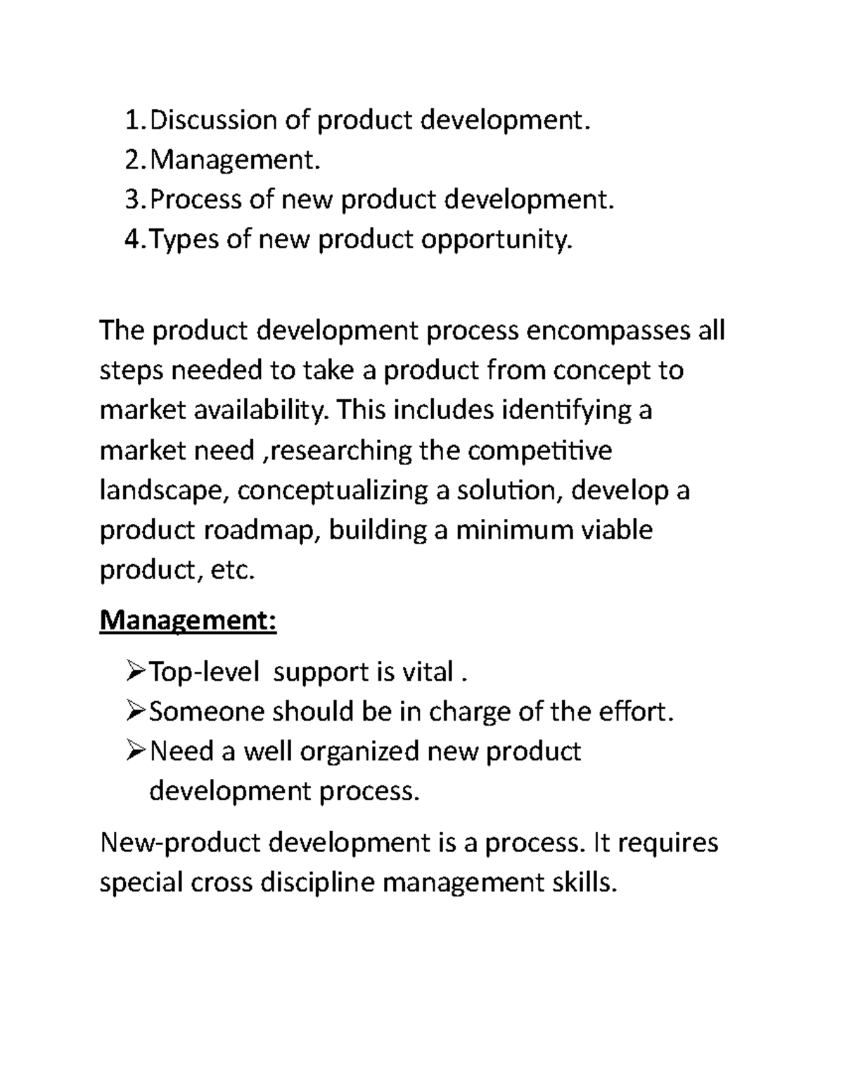 Discussion of product development - 1 of product development. 2. 3 of ...