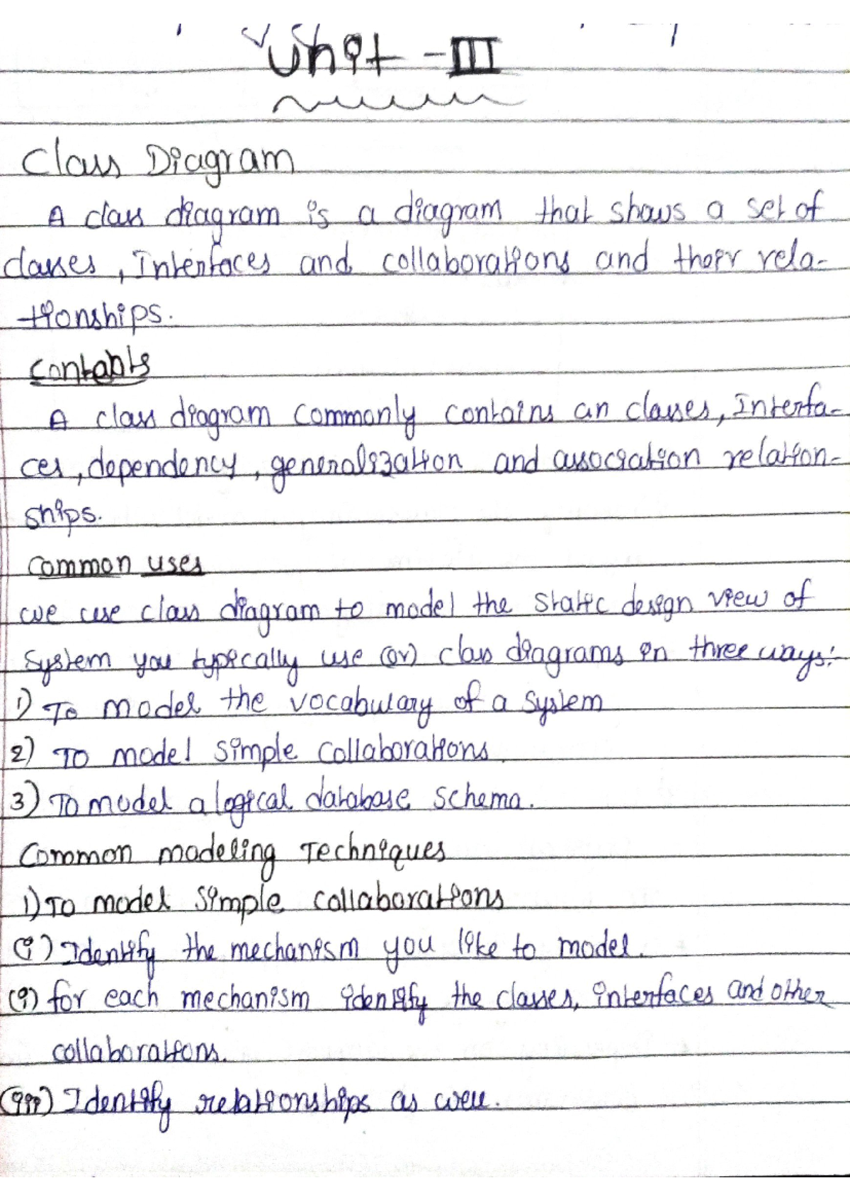 Ooad Unit 3 Complete Ooad Unit 3 Notes Unit Class Diagram A Class 7257