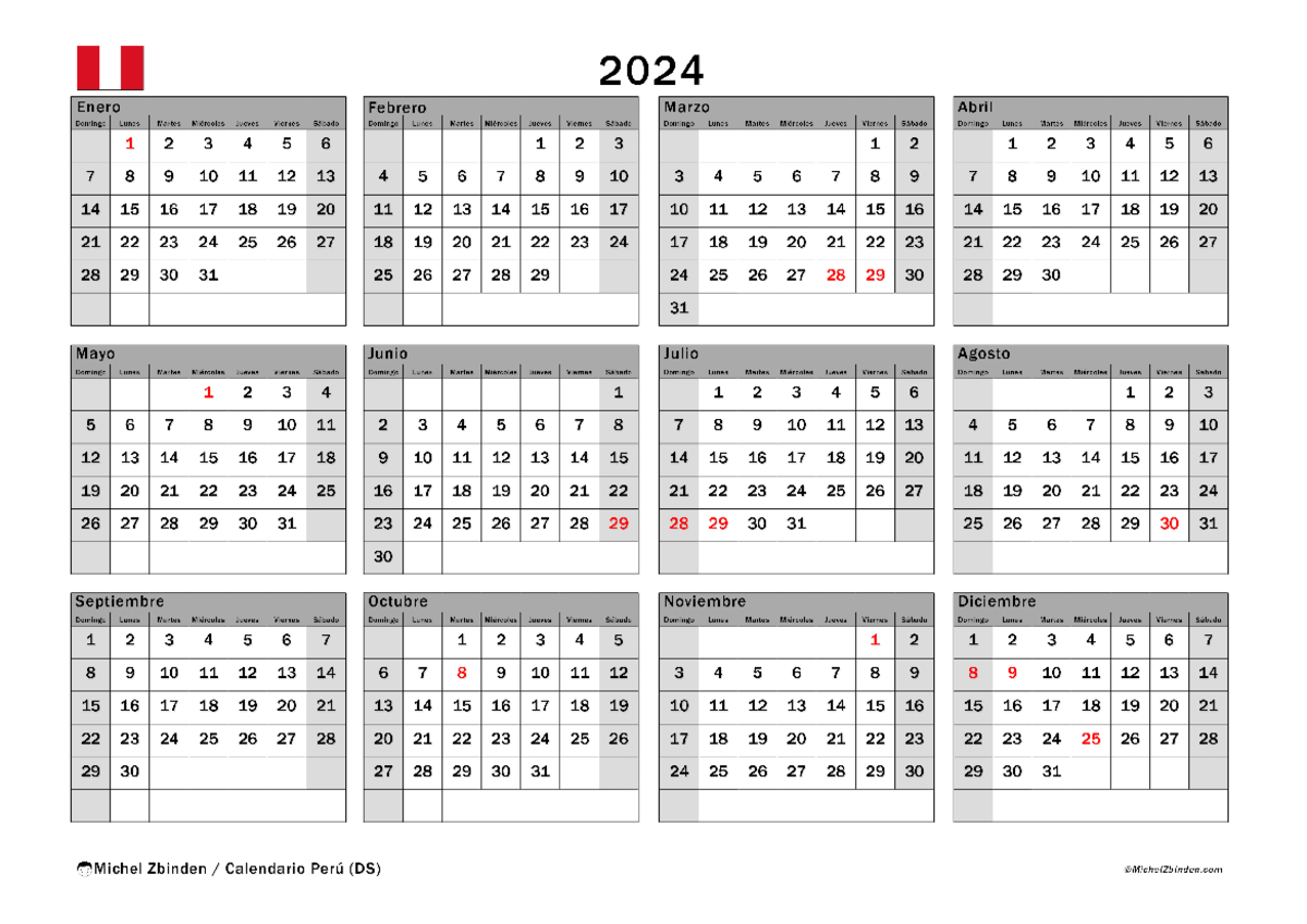 Calendario-2024-peru-ds - Derecho Ambiental y Forestal - Studocu