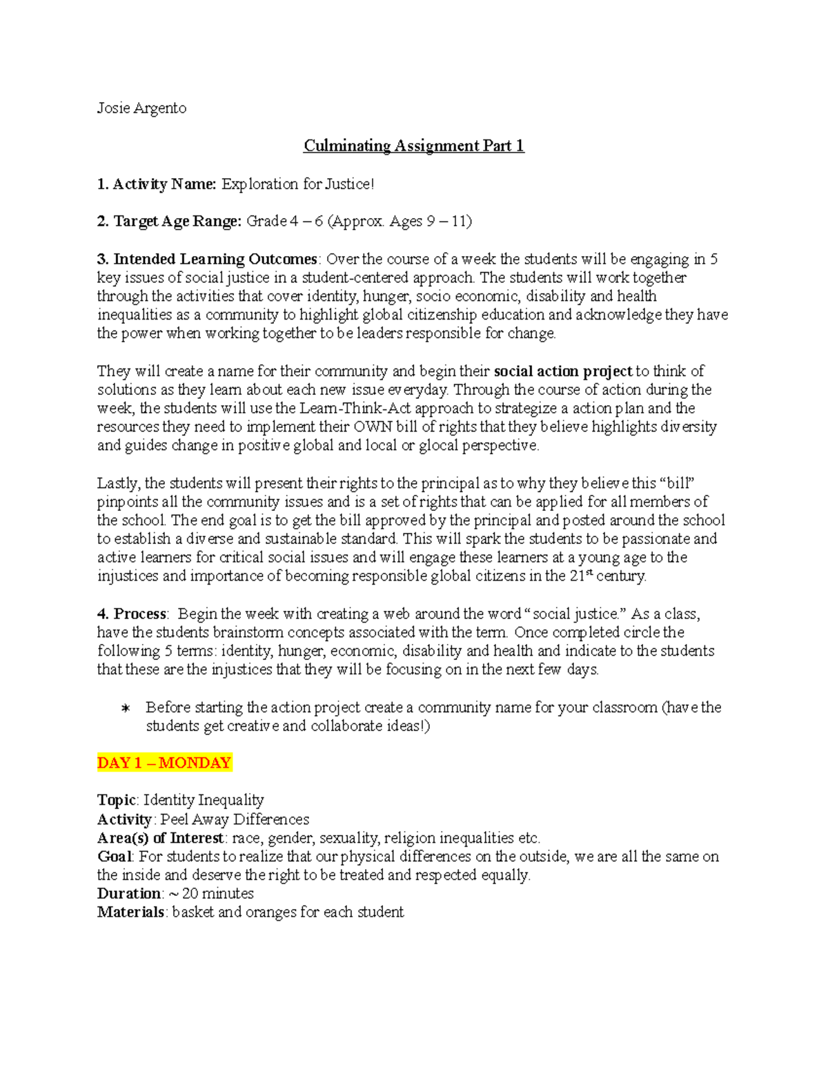 319192142 em202 culminating assignment part 1 - Josie Argento Culminating Assignment Part 1 ...