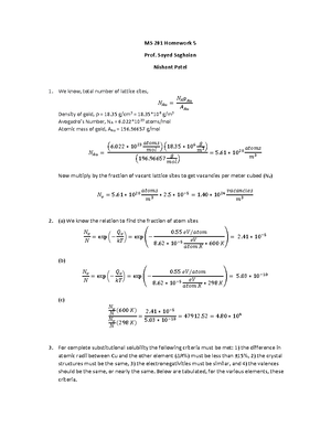 Homework 5 Solutions - Homework 5 Solutions 9 At 700 °C (1290 °F), what is the maximum ...