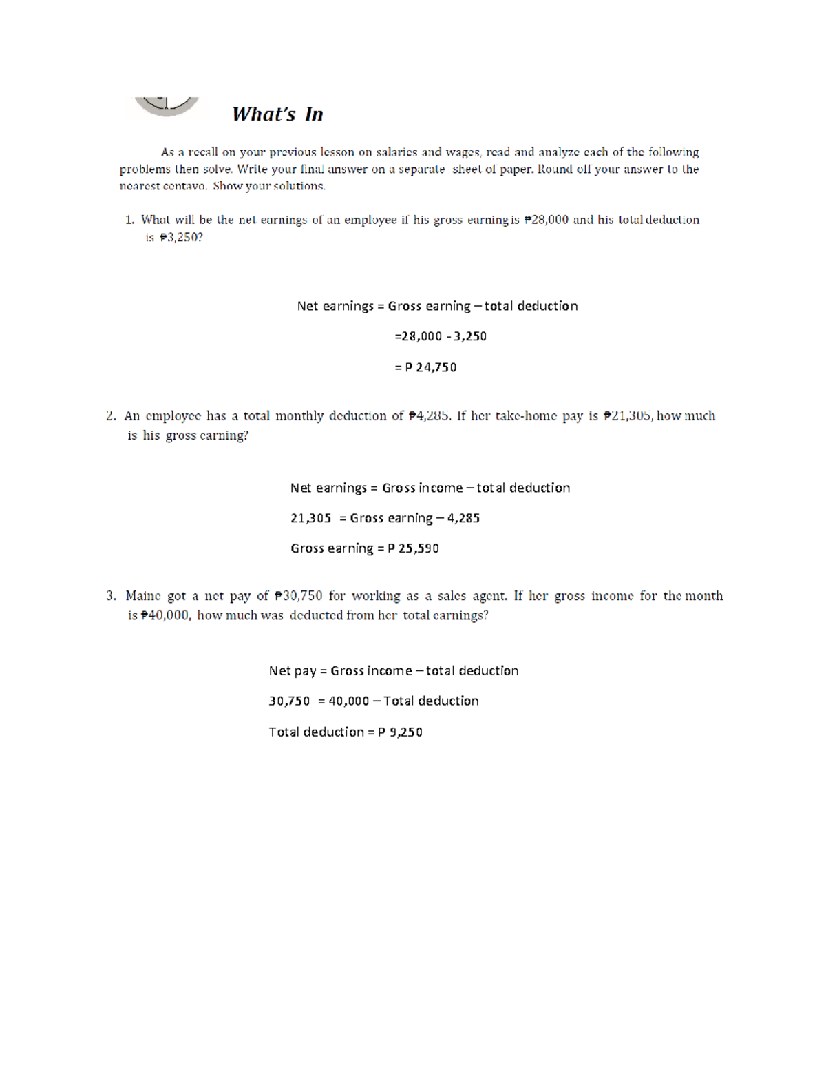 Bunisess MATH WEEK 4 - Business math week 4, quarter 2 module solution ...