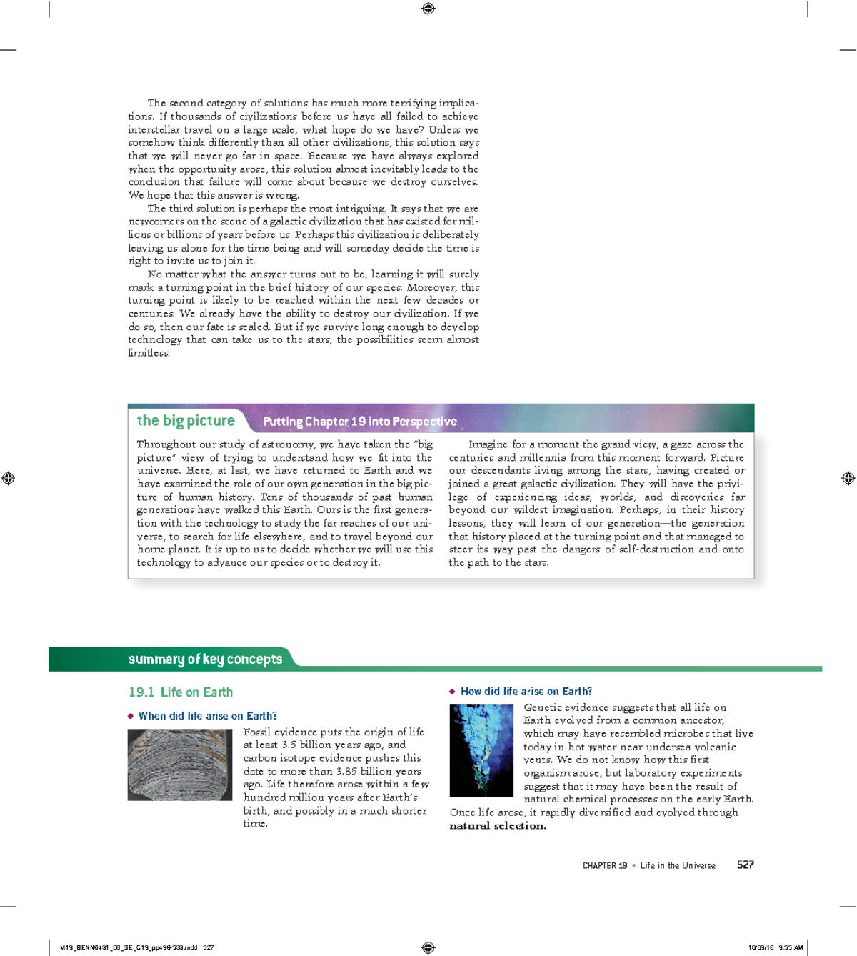 Bennett ecp8 ch19 chap summary - CHAPTER 19 • Life in the Universe 527 ...