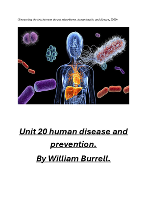 Unit 20 - Unit 20 Human Disease and Prevention Question 1a There are ...