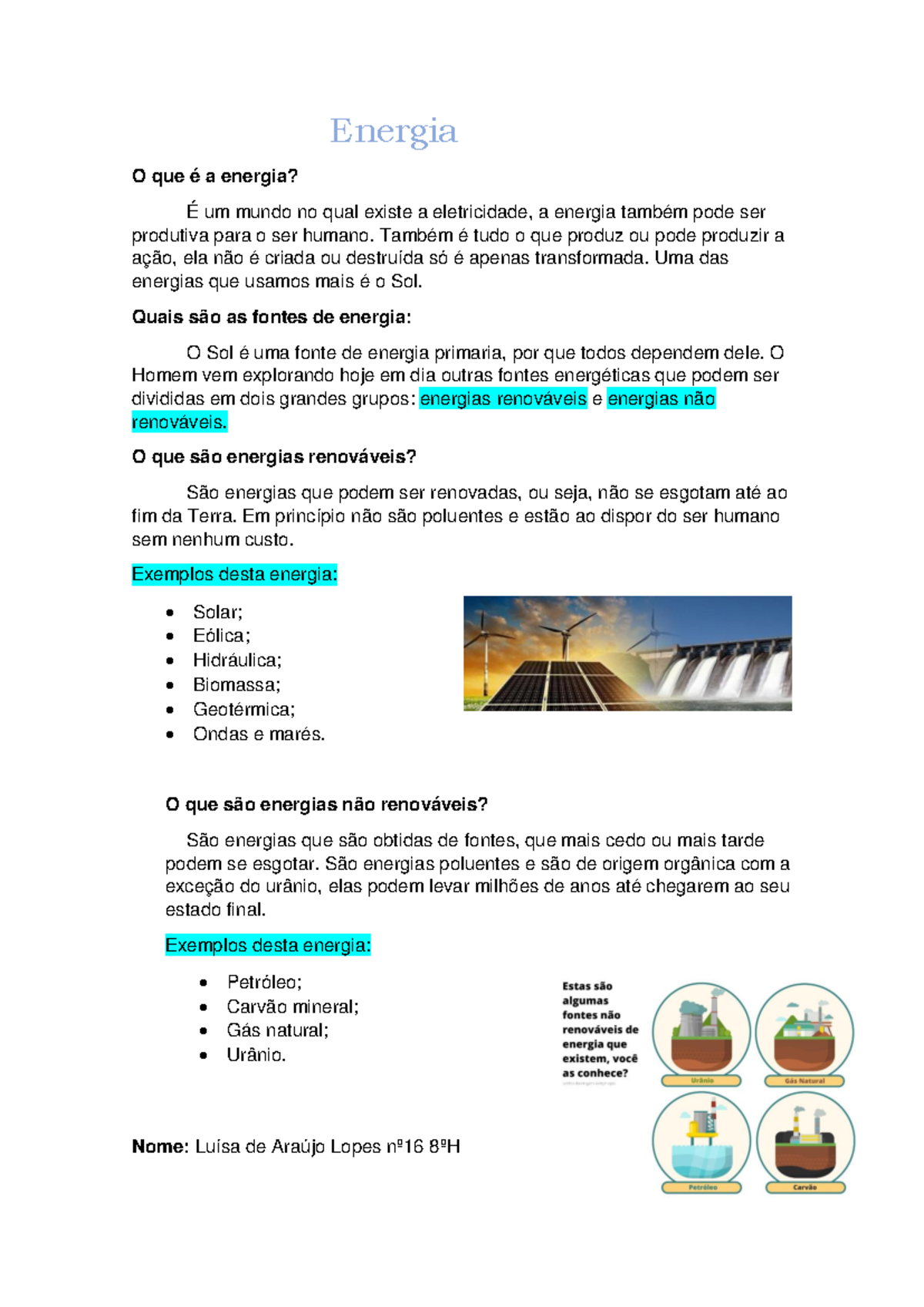 Energia - hugynb6nh67t7t7hjy89k.i0'. - Energia O que é a energia? É um mundo no qual existe a ...