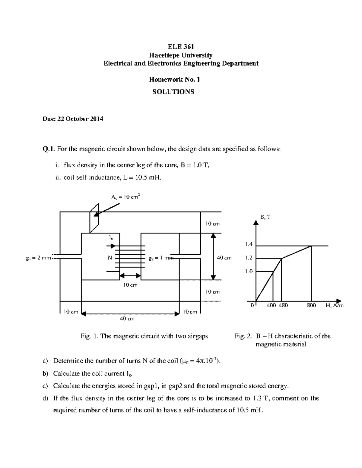 Homework 1 - look at - ELE 361 Hacettepe University Electrical and ...