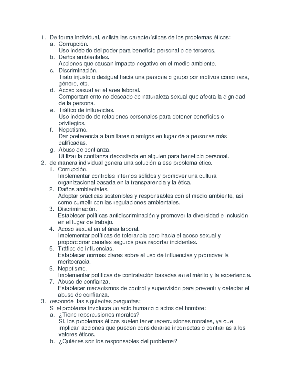 Actividad #12 Pensamiento Filosofico - De forma individual, enlista las ...