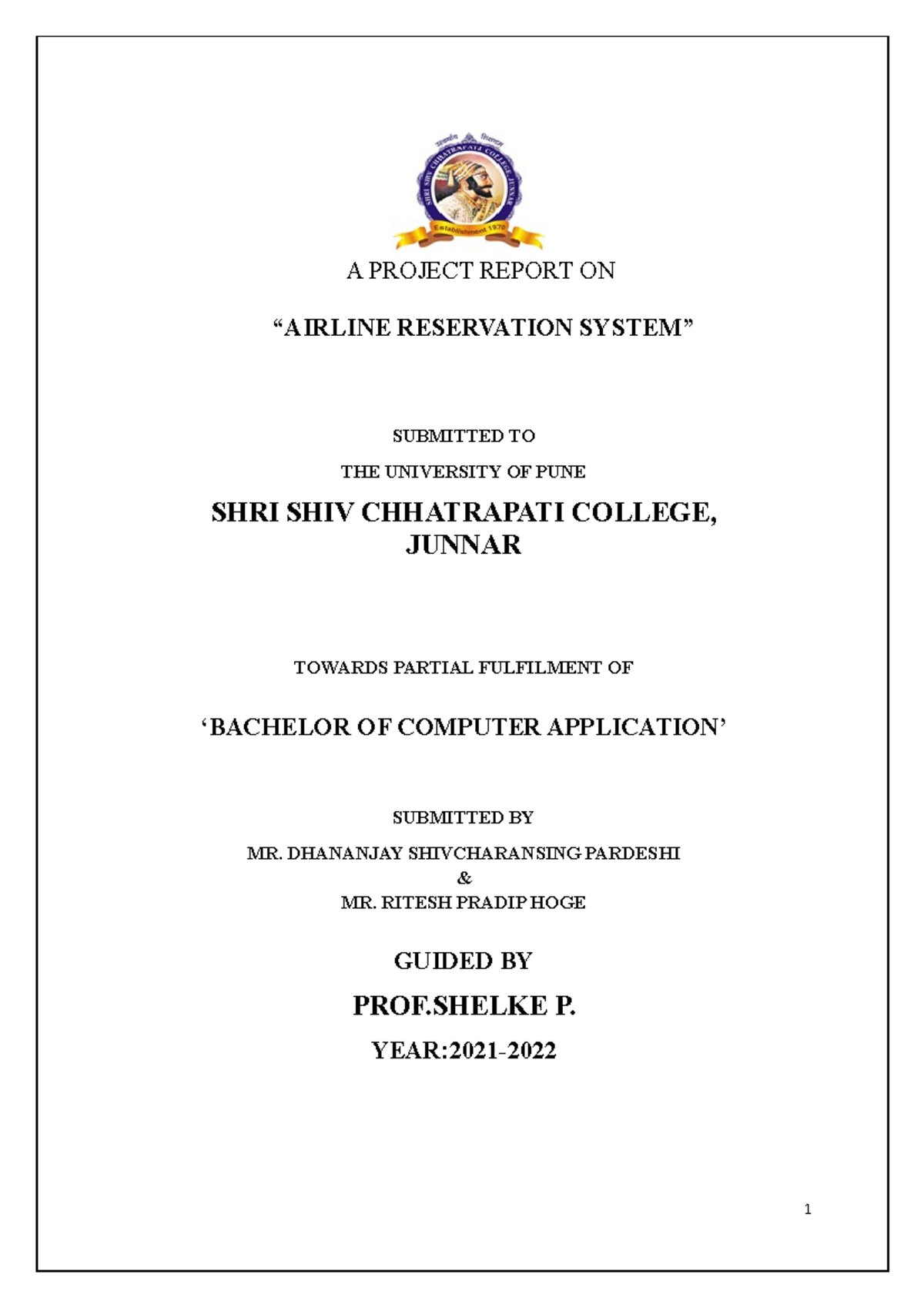 Airline reservation systemphp - A PROJECT REPORT ON “AIRLINE ...