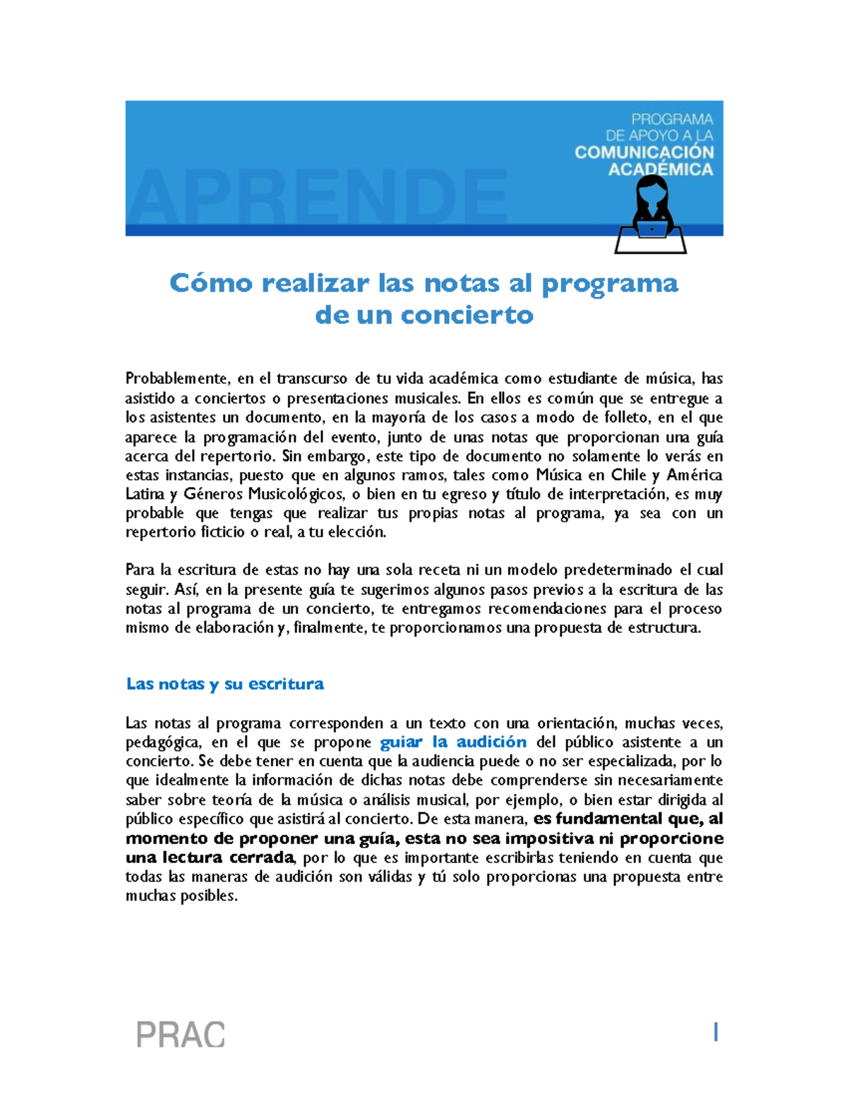 Como realizar las notas al programa de un concierto - Cómo realizar las ...