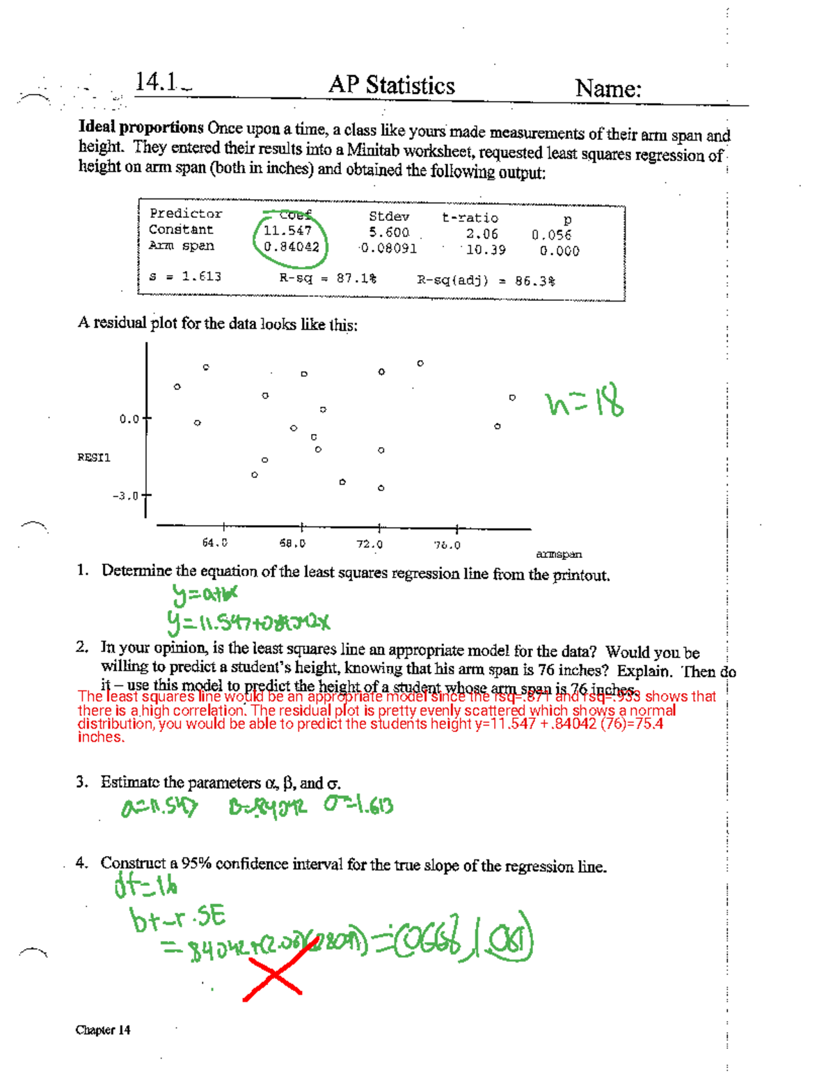 Bryan Velazquez - Ch 14 Regression - Studocu