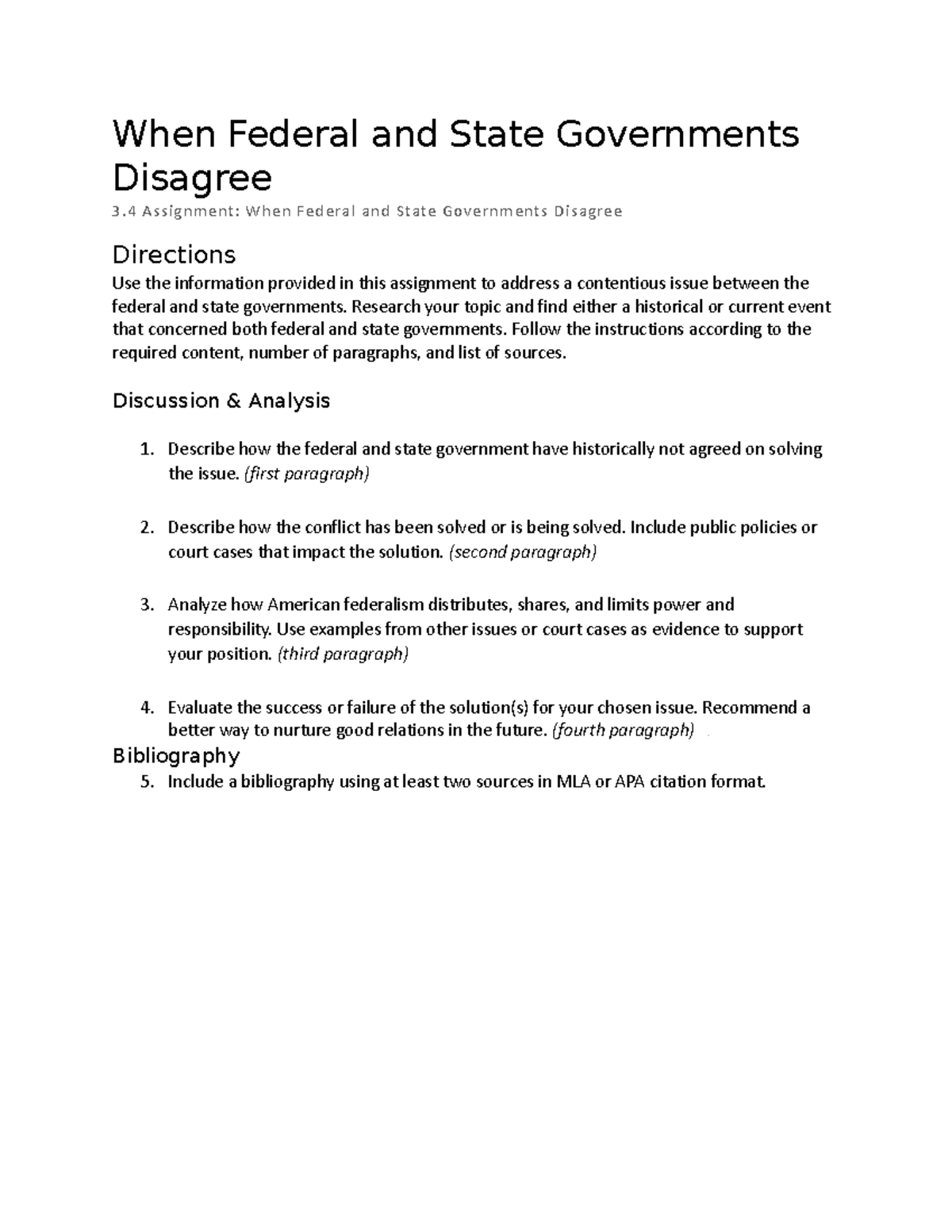 3.4 When Federal and State Governments Disagree - When Federal and ...