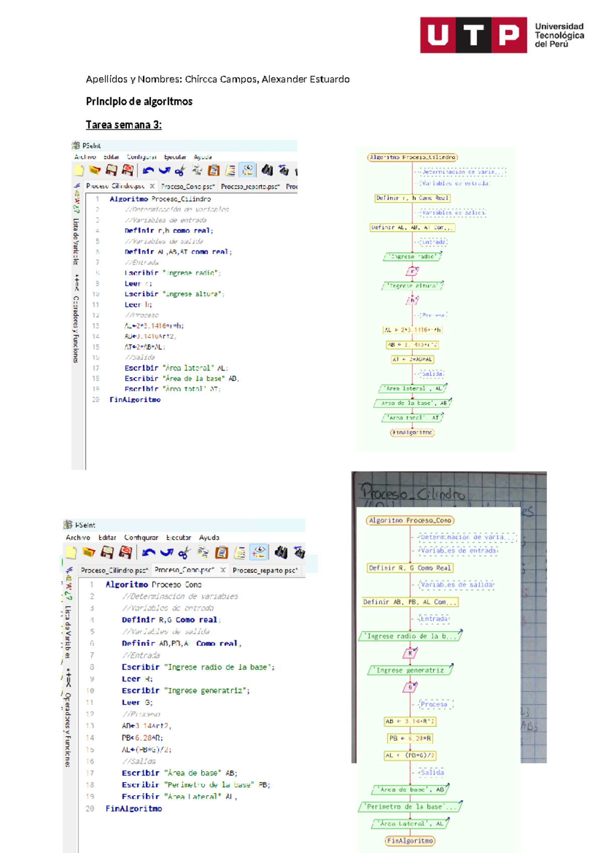 Tarea semana 3 - Principios de algoritmos - Apellidos y Nombres ...