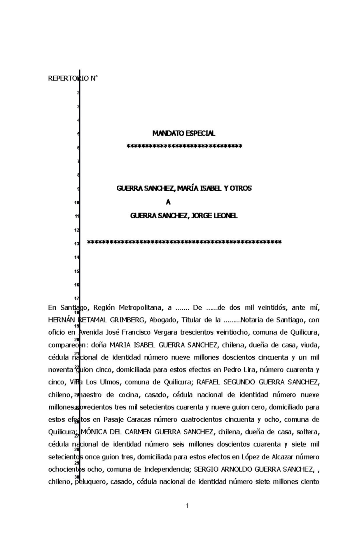 $R67Q8I5 - ADFADF - REPERTORIO N MANDATO ESPECIAL ...