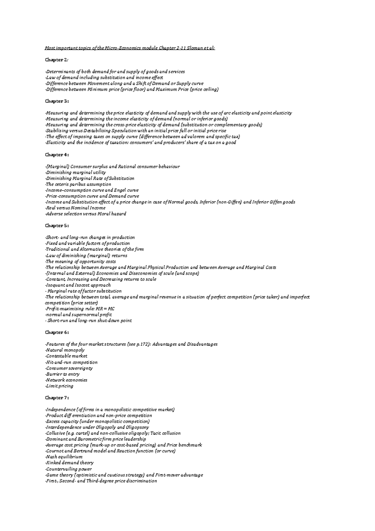 Micro Overview exam topics - Most important topics of the Micro ...