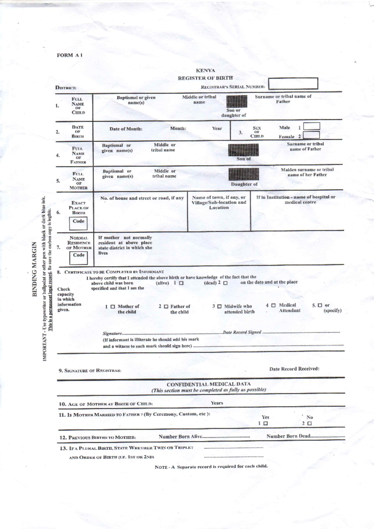 Registration FORM A1 - Computer networks - Studocu