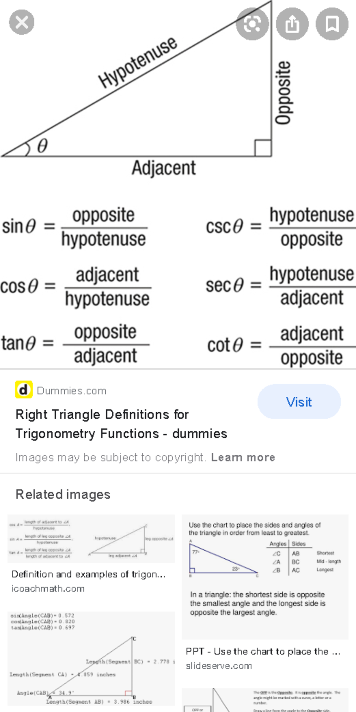 Sides of a triangle - Dummies Right Triangle Definitions for ...