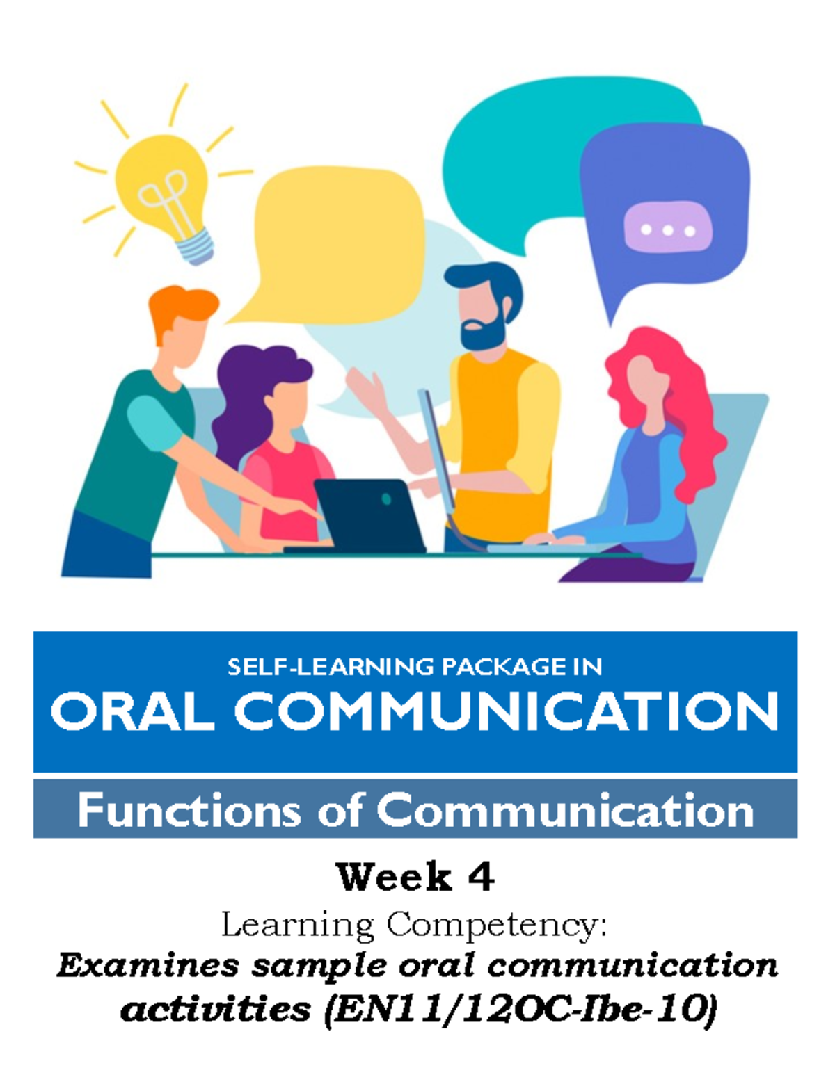 CORE Oral Communication Q1Week4 - SELF-LEARNING PACKAGE IN ORAL ...