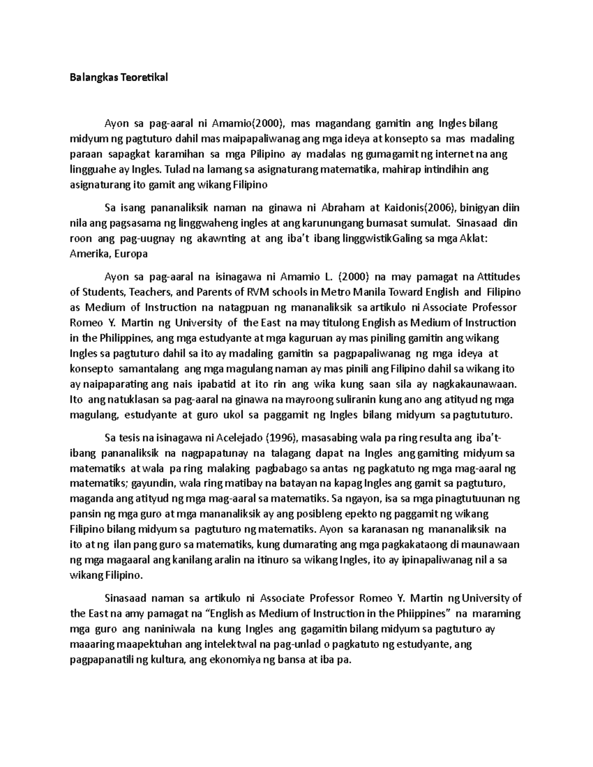 Balangkas Teoretikal research - Balangkas Teoretikal Ayon sa pag-aaral ...