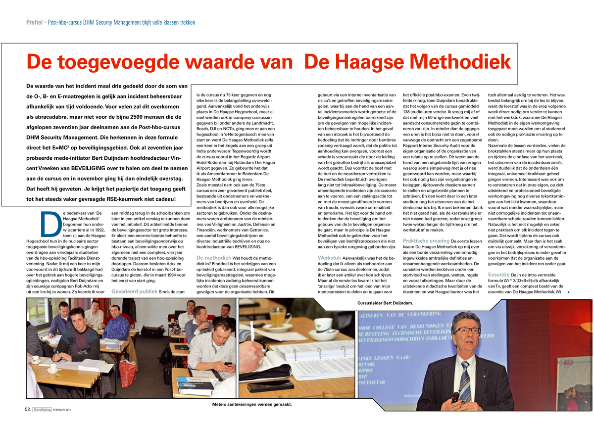 De toegevoegde waarde van De Haagse Methodiek - 52 FEBRUARI 2011 ...