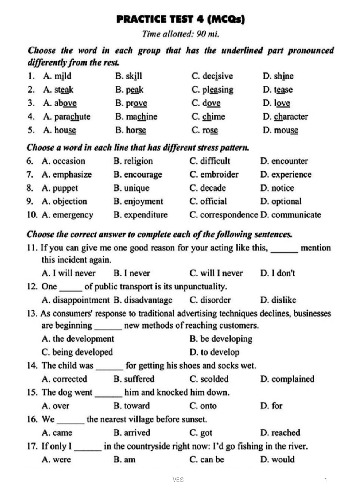 Đề 4- Exam practice - English Course - Studocu