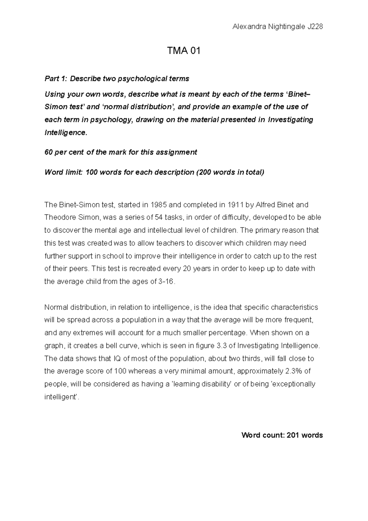 TMA 01 - Alexandra Nightingale J2287456 - Alexandra Nightingale J TMA ...