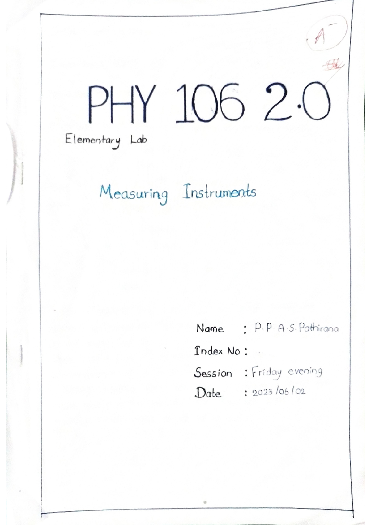 Measuring instruments - General Physics - Studocu