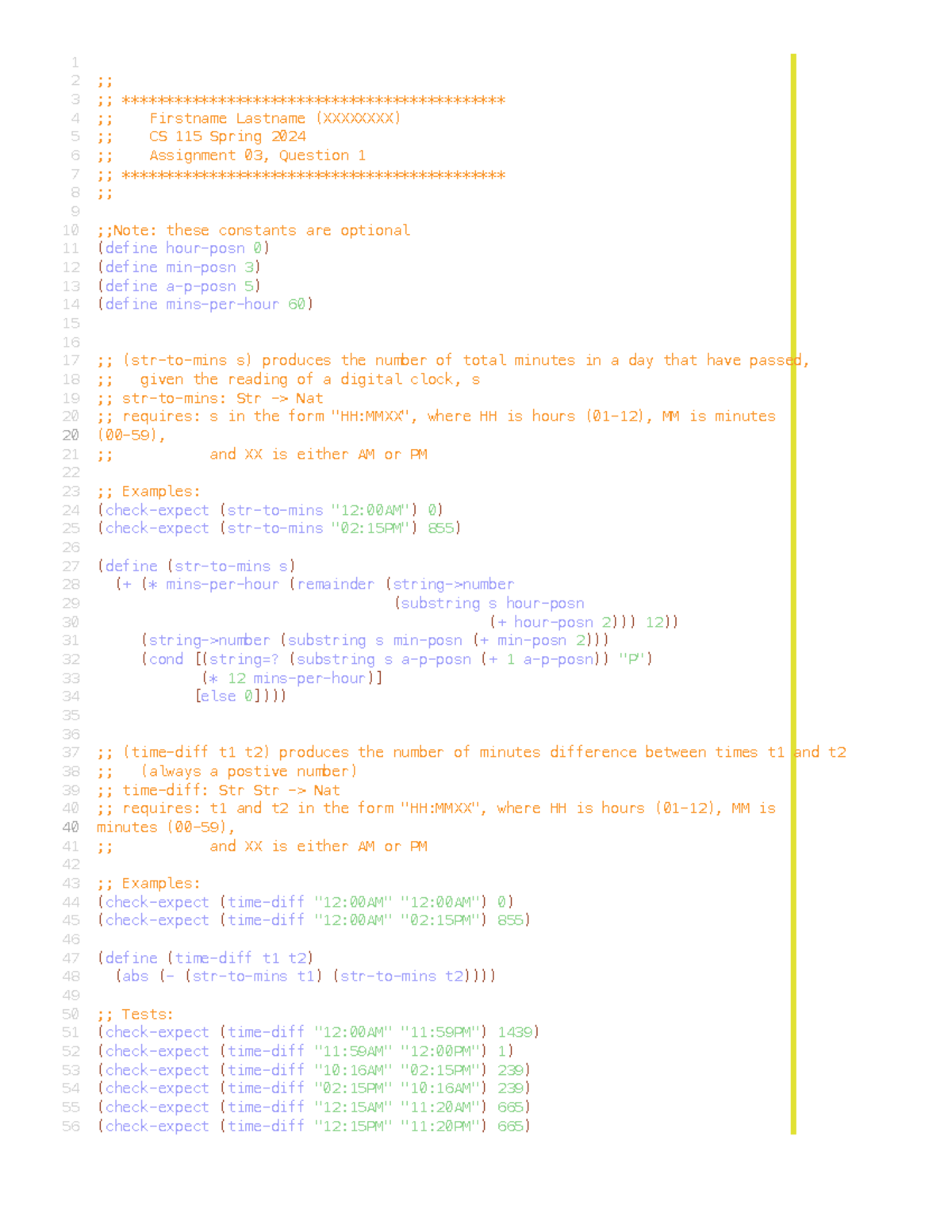 Assignment 03 Solutions-2 - ;; ;; ******************************************** ;; Firstname ...