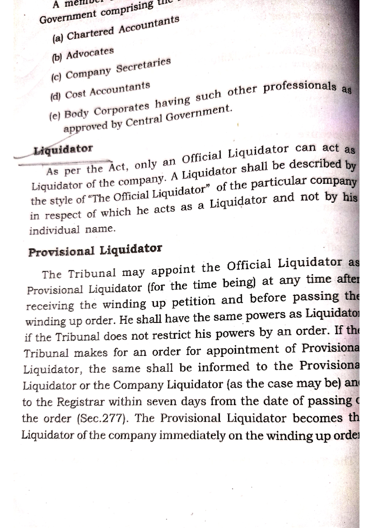 Liquidator and powers of liquidator and tribunal. company ...