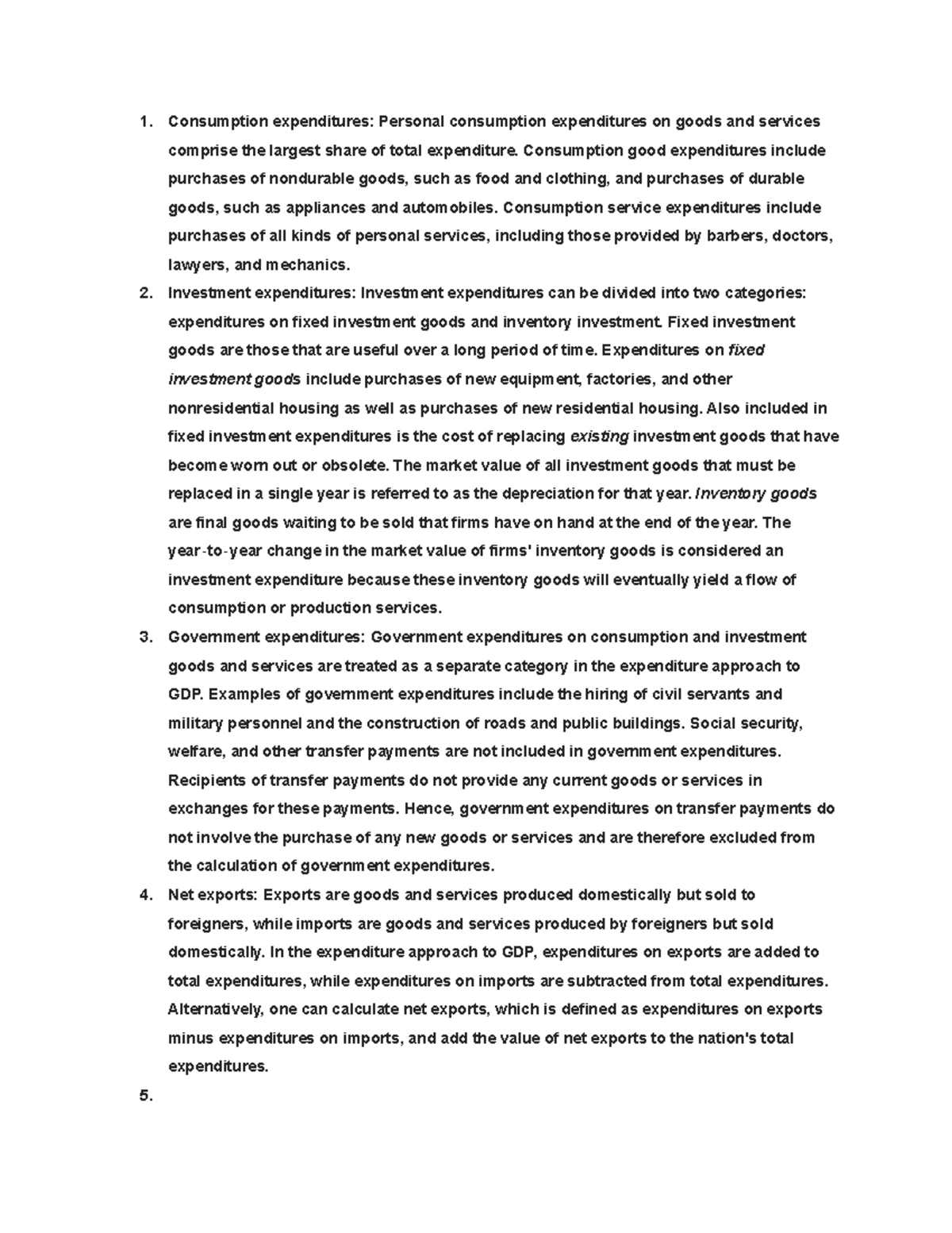 Untitled Document 86 Consumption Expenditures Personal Consumption