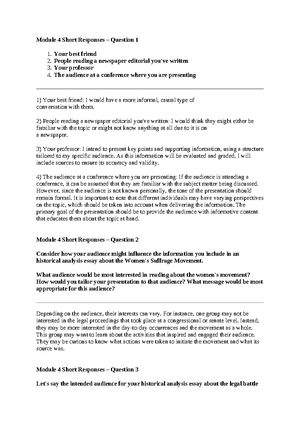Module 3 Short Responses - Module 3 Short Responses – Question 1 What ...