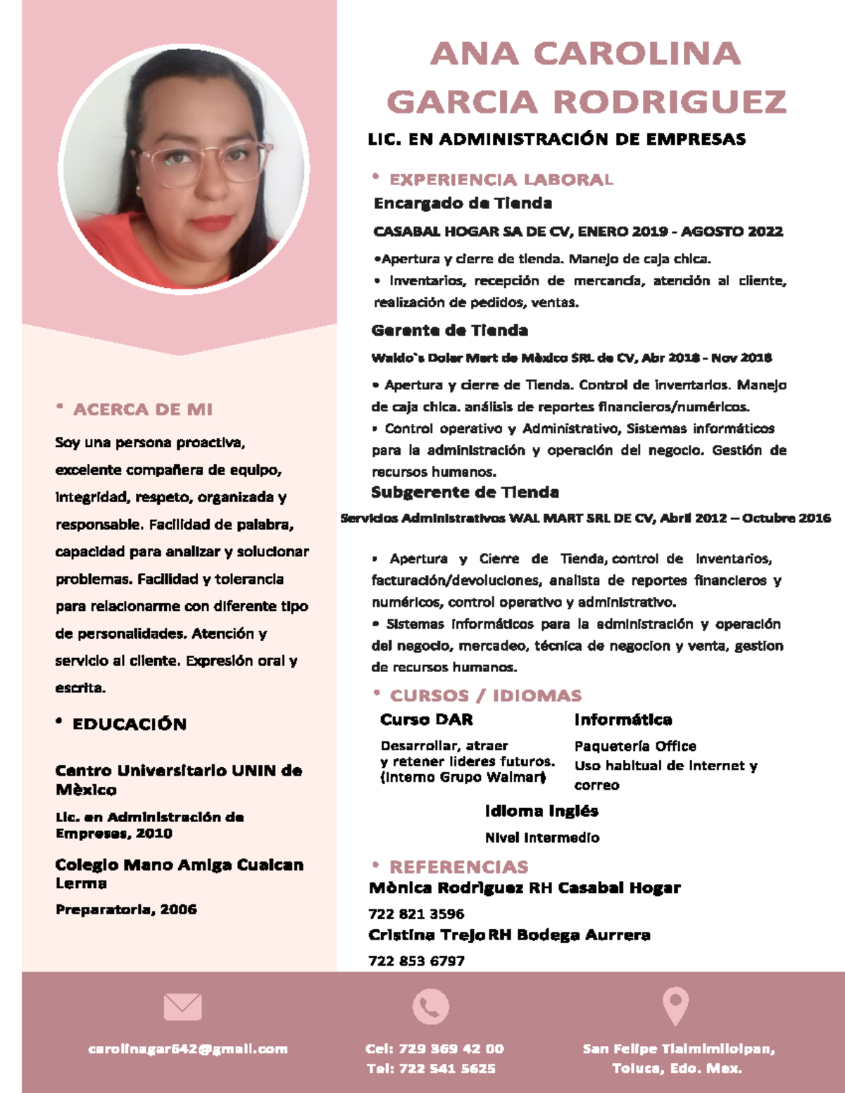 CV Ana Carolina Garcia Rodriguez-1 - Matematicas - Studocu