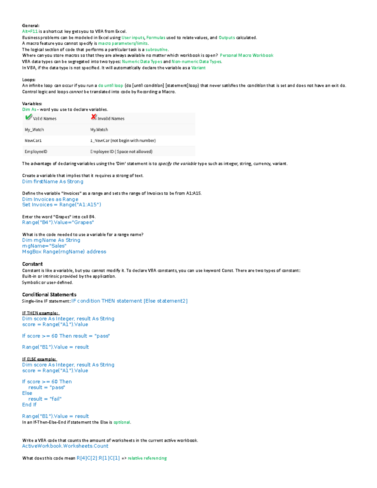 VBN - Professor Chowdhurry - General: Alt+F11 is a shortcut key gets ...