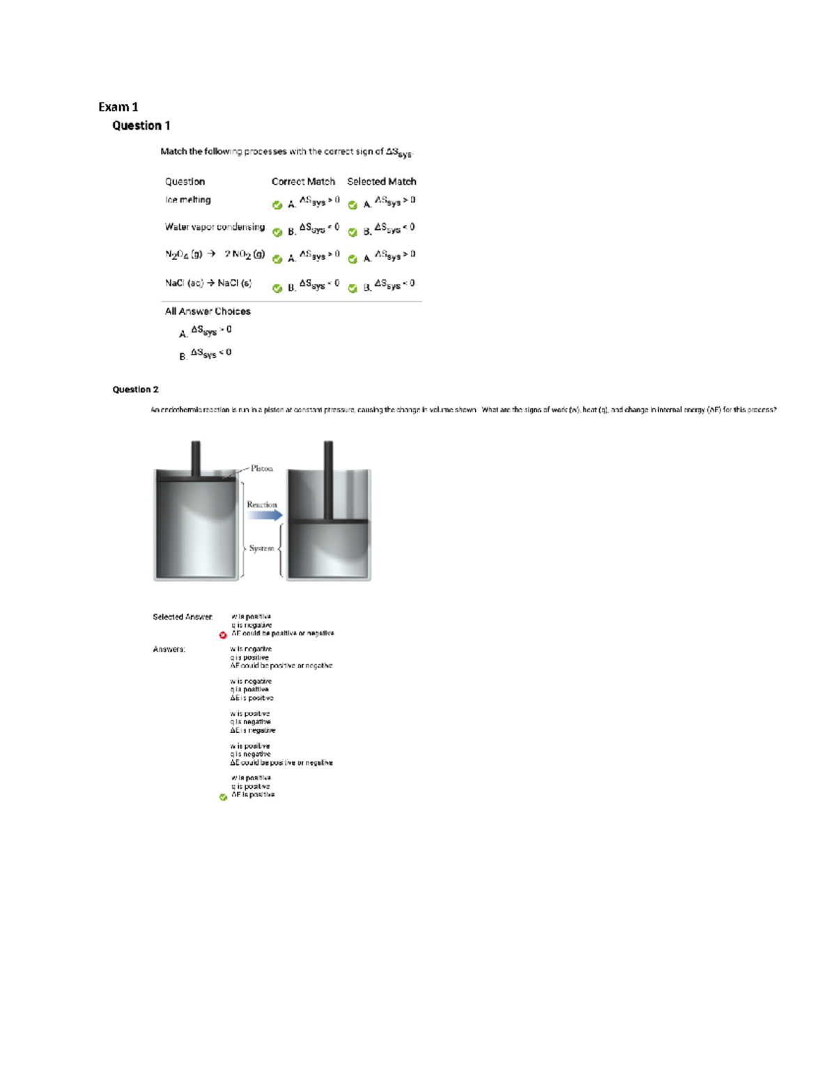 CHM142 - Exam Study Guide - CHEM 142 - Exam 2: Exam A = 2, B = 8, C ...
