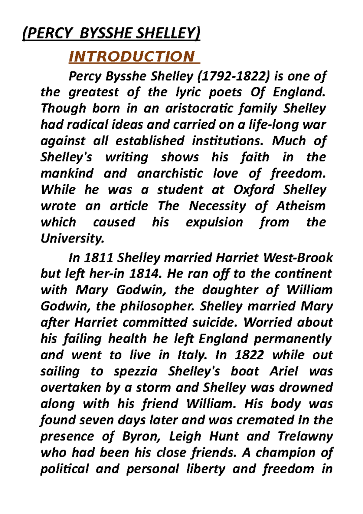 English Literature POEM ☆ODE TO THE WEST WIND ☆ Study Guide - (PERCY ...