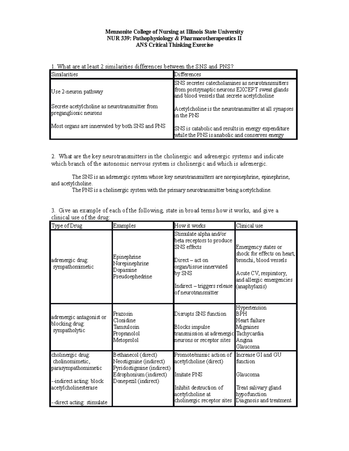 CTE 2 - ANS - CTE 2 - Mennonite College of Nursing at Illinois State ...