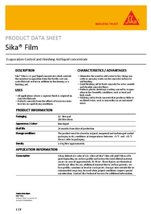 Sika film - Exam materials supplementary - Product Data Sheet Sika ...